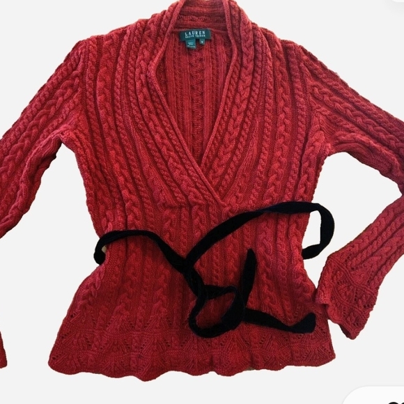 Lauren Ralph Lauren | Sweaters | Lauren Ralph Lauren Womens Deep Red ...